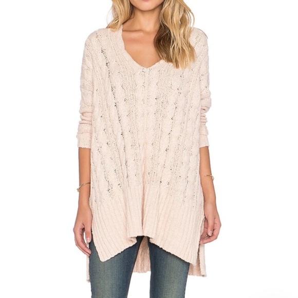 Free People | Sweaters | Free People Easy Cable Knit Oversized Swester ...